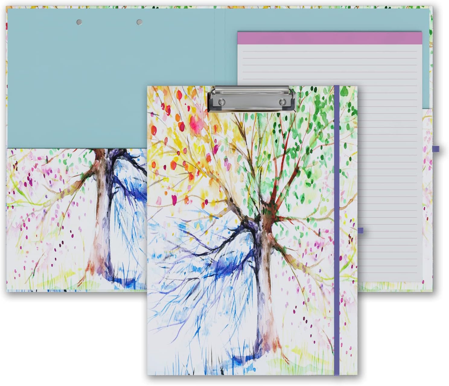 Amazon.com : Cute Clipboard Folio with Refillable Lined Notepad and ...