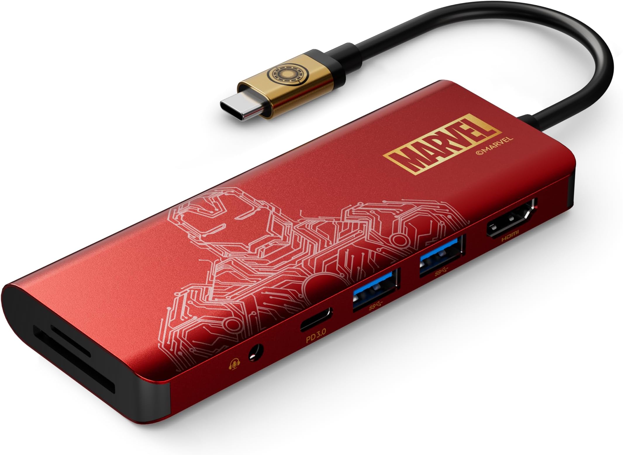 Belkin X Marvel, Ironman Edition, USB-C 7-in-1 Multimedia Multiport ...