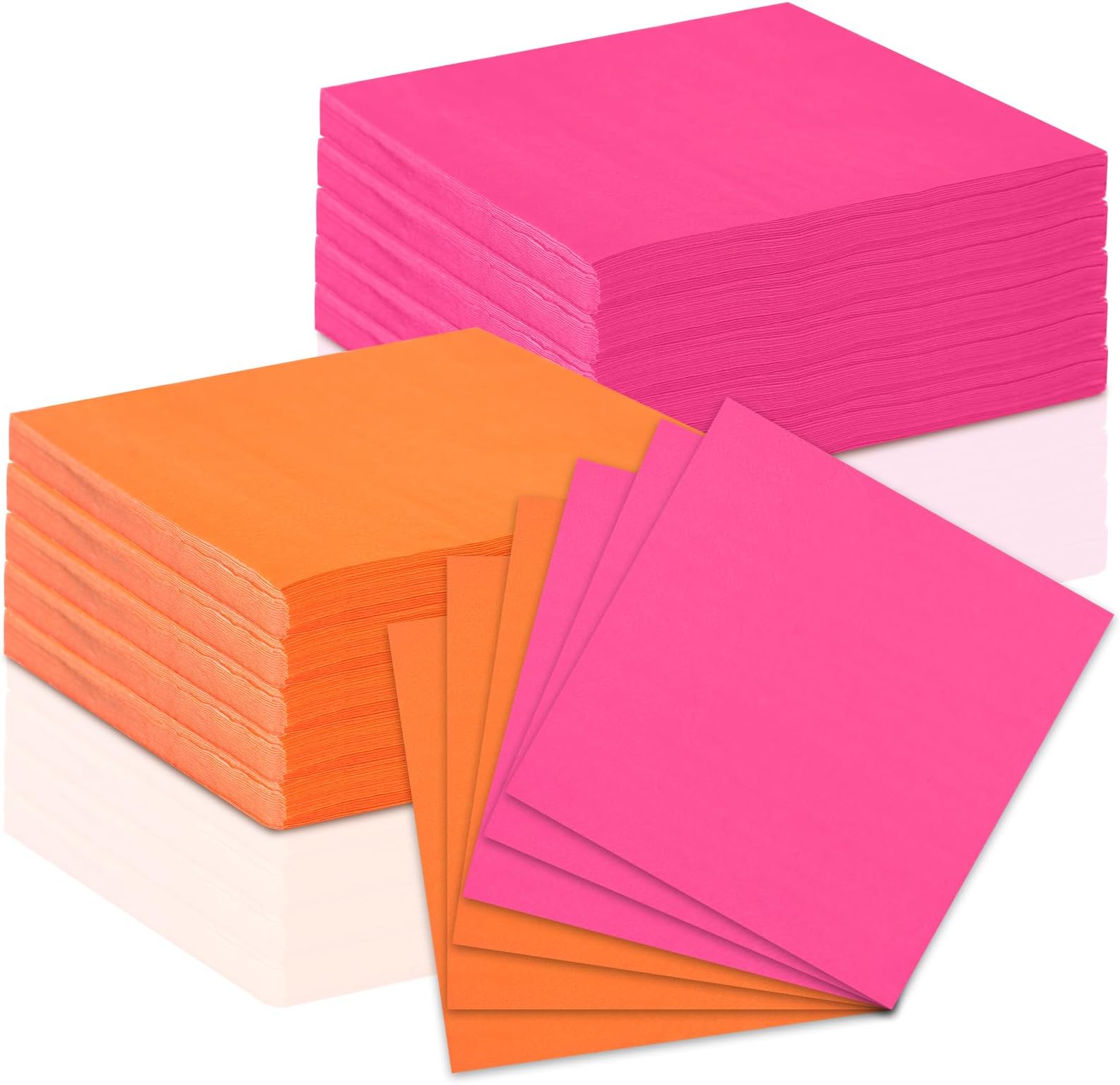 Amazon.com: 120 Pcs Pink And Orange Paper Napkins 5”x5” Cocktail Napkins Beverage Napkins Pink ...