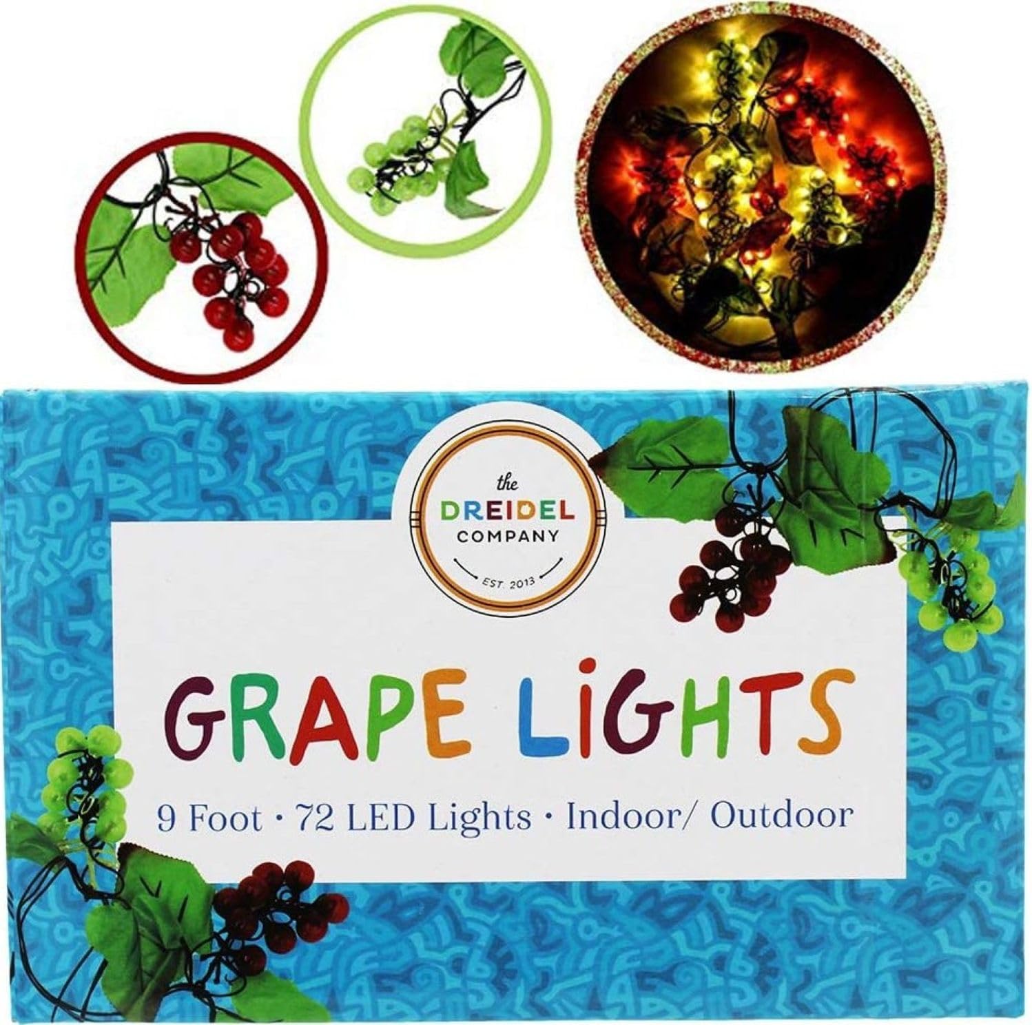 Amazon.com: Grape Vine String Lights, 72 LED Grape Lights, 9' Feet Long ...