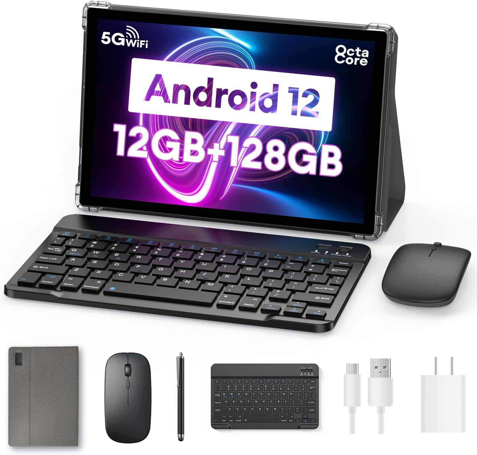 Amazon.com : Headwolf Android Tablet with Keyboard, 2 in 1 10 Inch ...