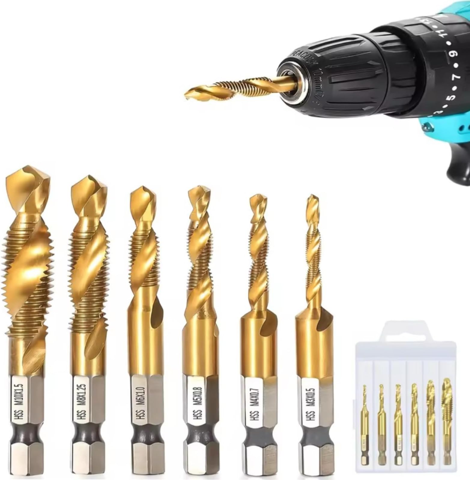 UpToDateTools 8PCS Metric Tap Set,Tap and Die Set,Hand Screw Thread ...