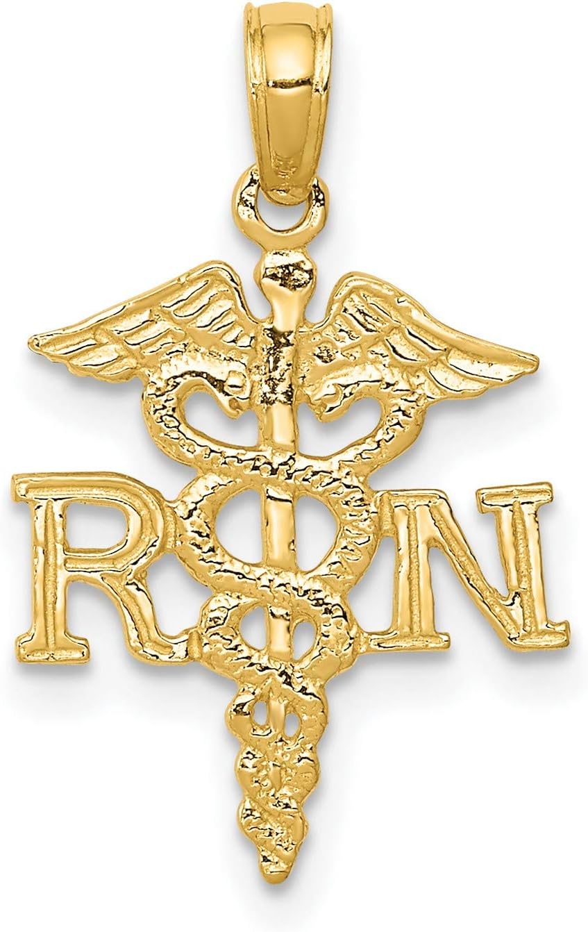 Amazon.com: Jewelry Stores Network 14k Yellow Gold Polished Registered ...