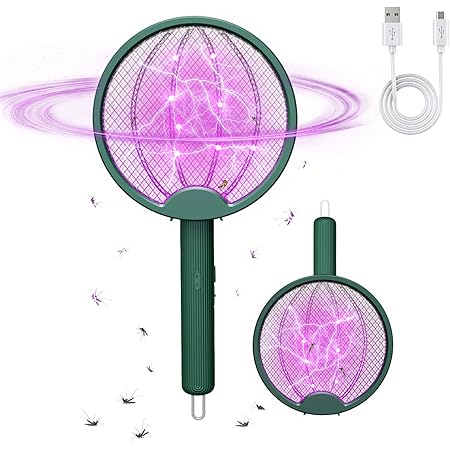 Amazon.com : YISSVIC Electric Fly Swatter 4000V Bug Zapper Racket Dual ...