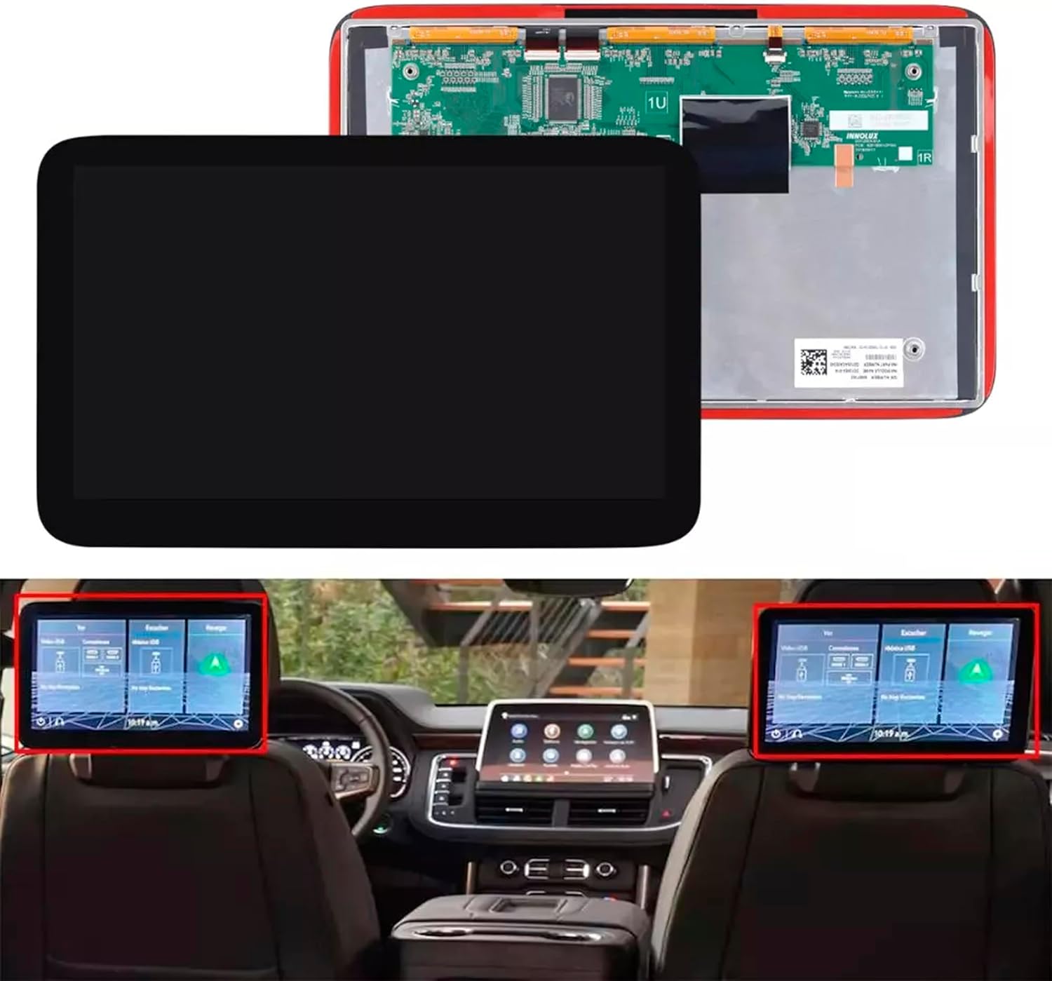 Amazon.com: 12.6" LCD Display in Rear Entertainment TV Headrest Back ...
