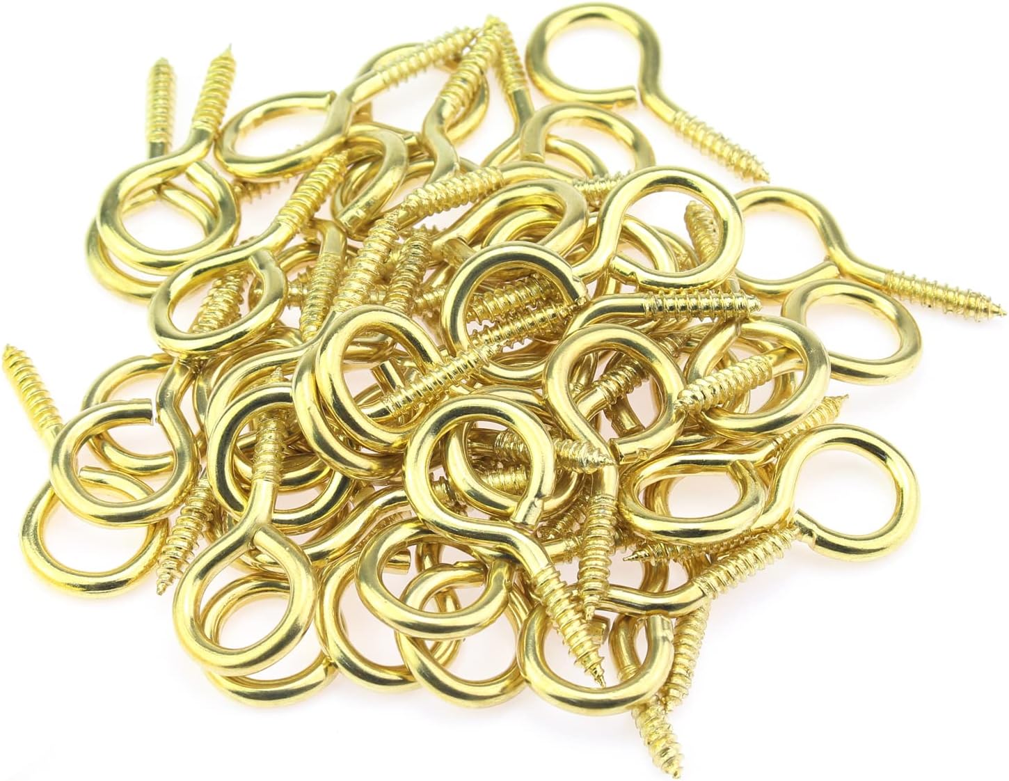 Amazon.com: HELIFOUNER 50 Pieces 10# Screw Eyes, Screw in Eye Hooks ...