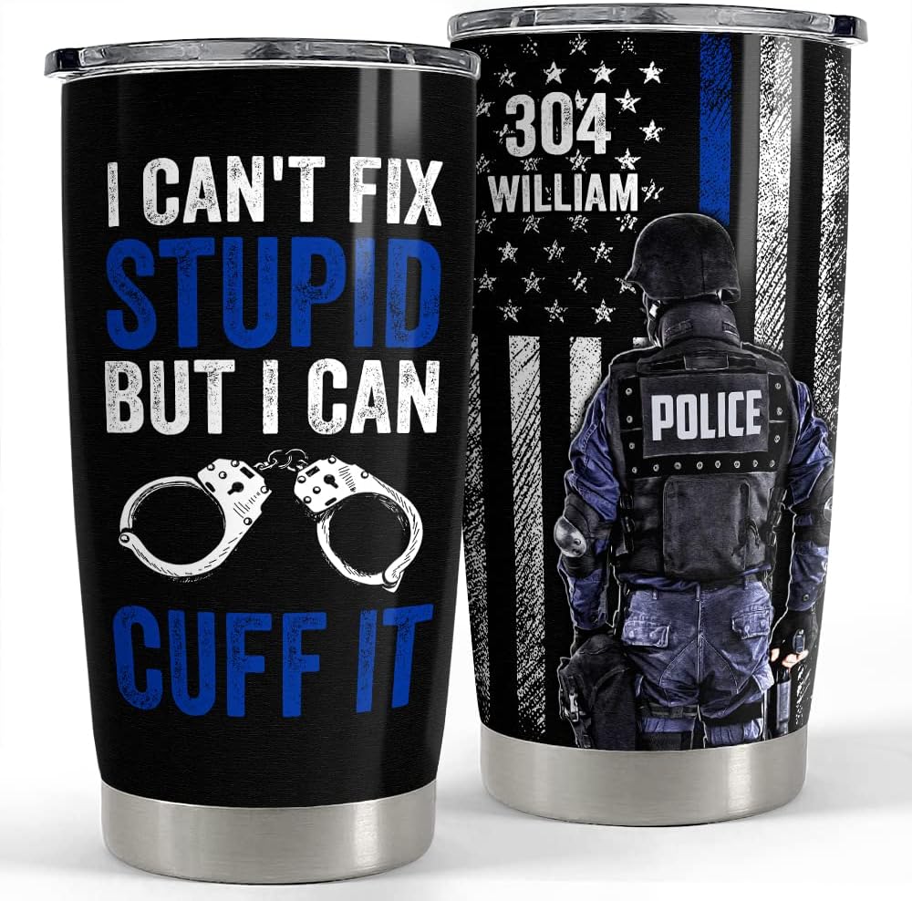 Amazon.com | Onebttl Funny Gifts for Police Officers Men, Law ...