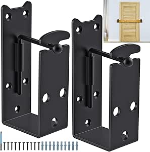 Dolibest 2pcs Door Barricade Brackets, Gate Barricade Bracket U-Shaped ...