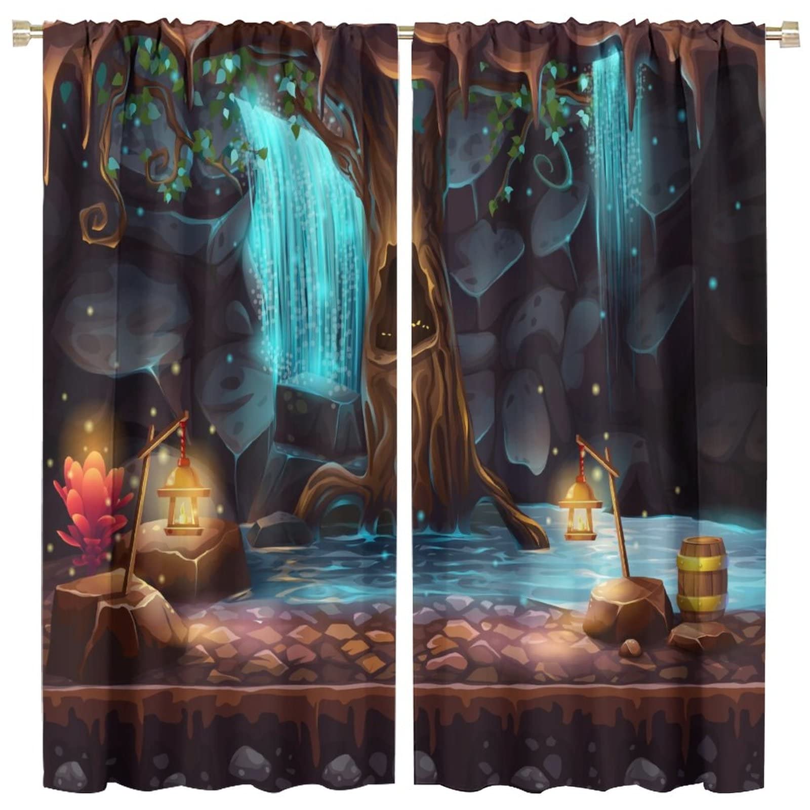 Amazon.com: GoDazzling Fantasy Blackout Windows Curtains, Enchanted ...