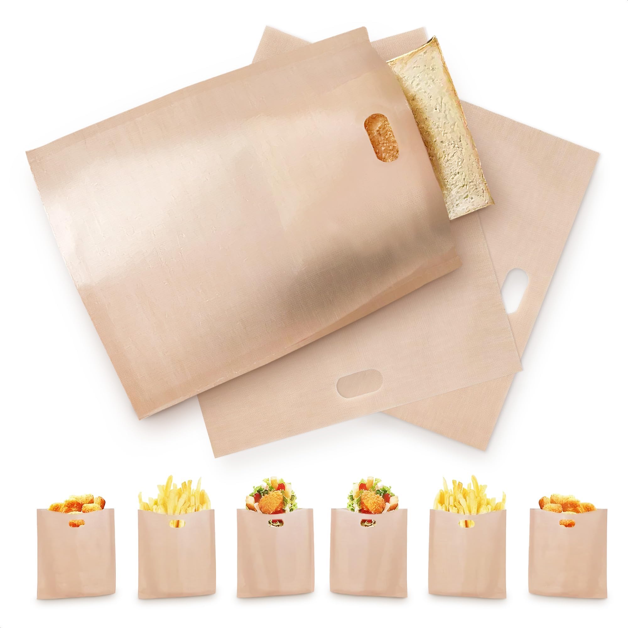 Amazon.com: Toaster Bags, 10pcs Reusable Non-Stick Sandwich Toaster ...
