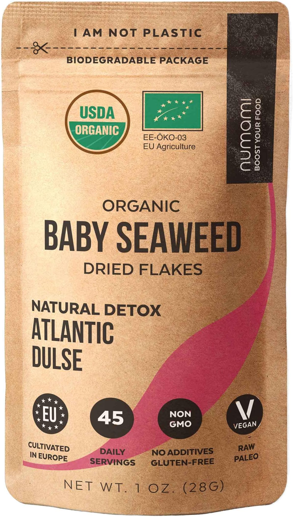 Amazon.com : Dulse Flakes - Certified Organic- Sea Vegetables, washed ...