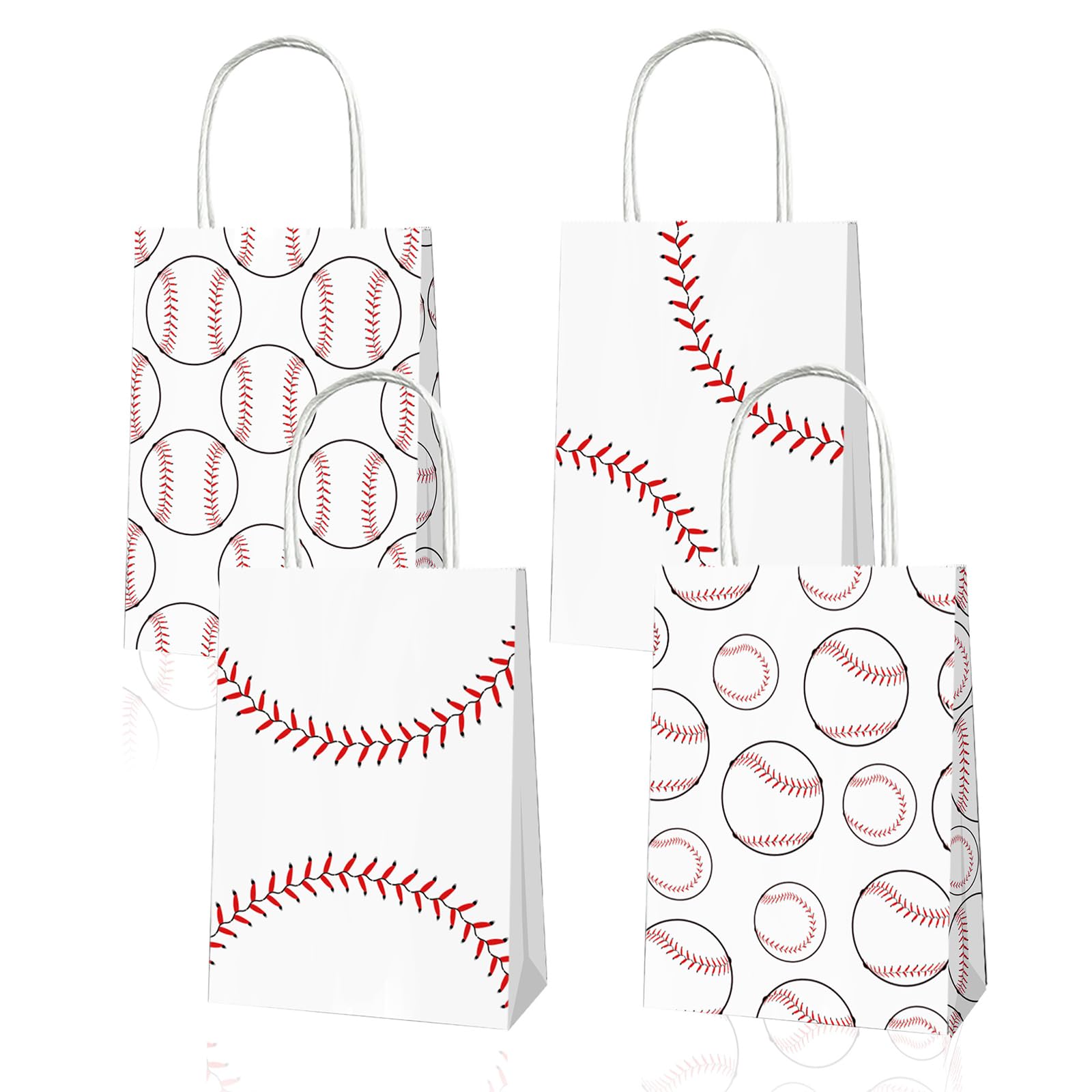 Amazon.com: Qpout Baseball Goodie Bags 12 Pack, Baseball Treat Bags ...