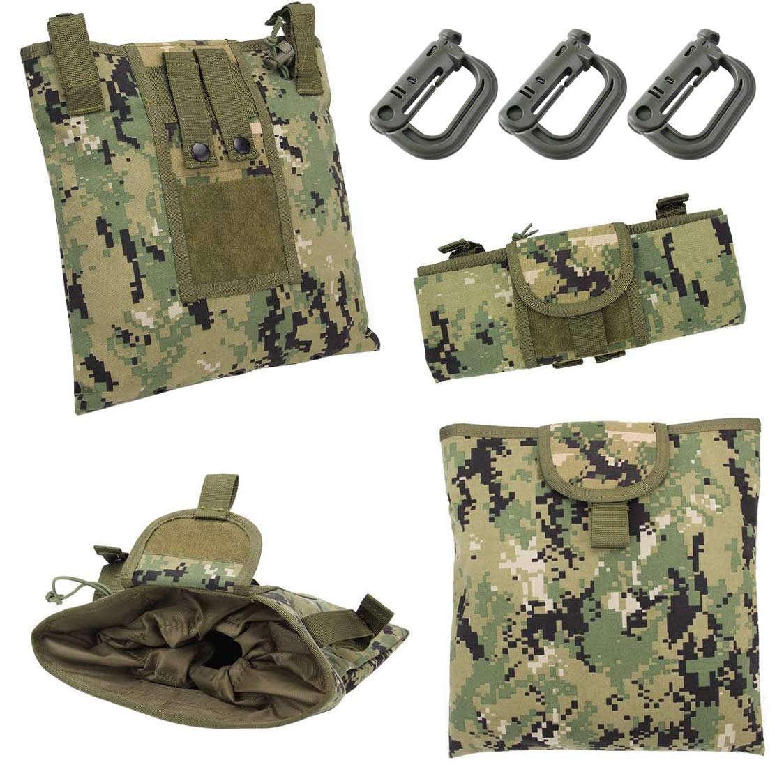 Buy AOUTACC Foldable MOLLE Magazine Dump Pouch, 10"x11.4" Roll-Up Pouch ...