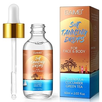 Amazon.com : Self Tanning Drops for Body - Face Tanning Oil Drops Add ...