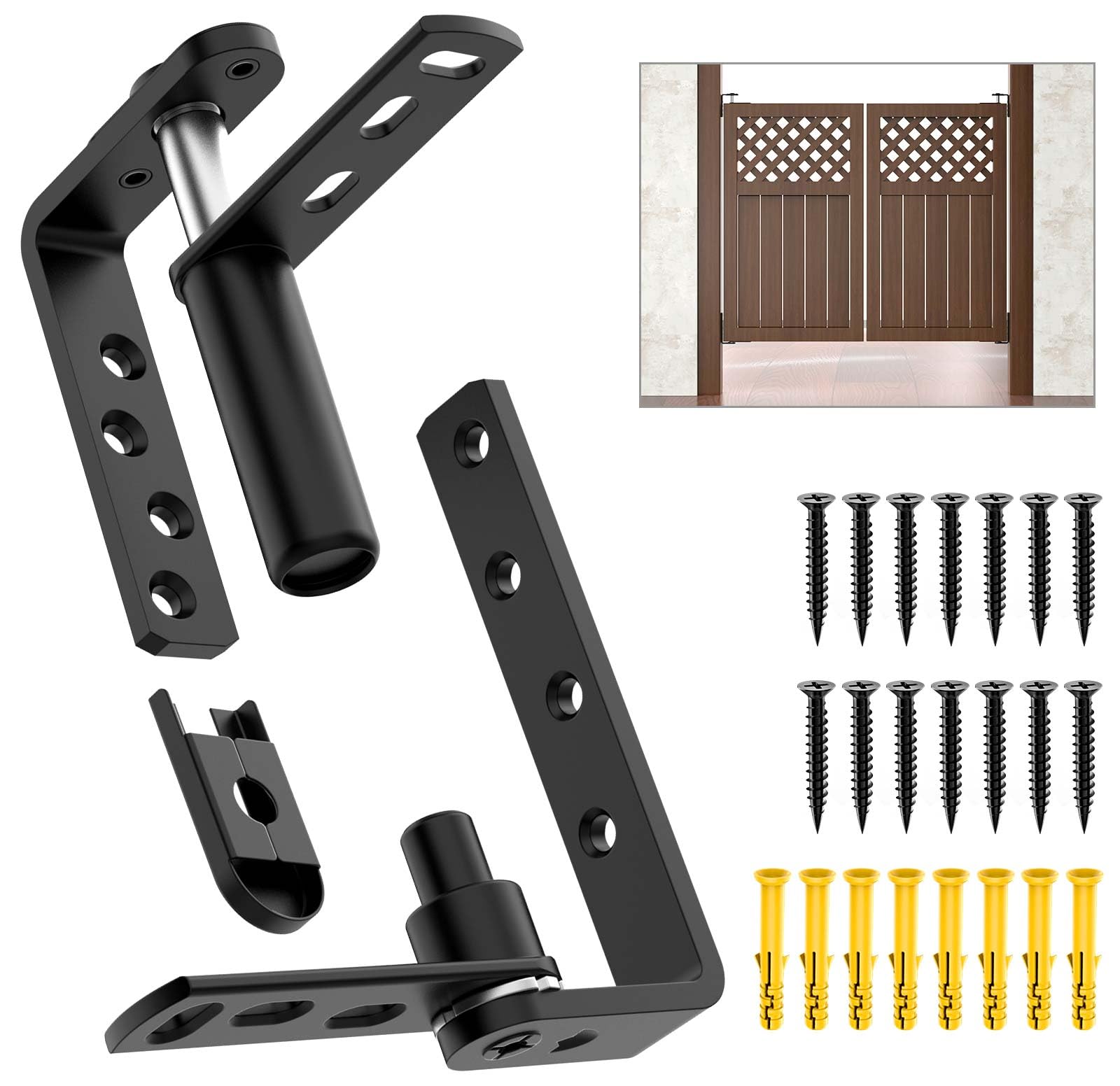 Mixizigoz Double-Action Saloon Door Hinges with 180 Rotating, 304 ...