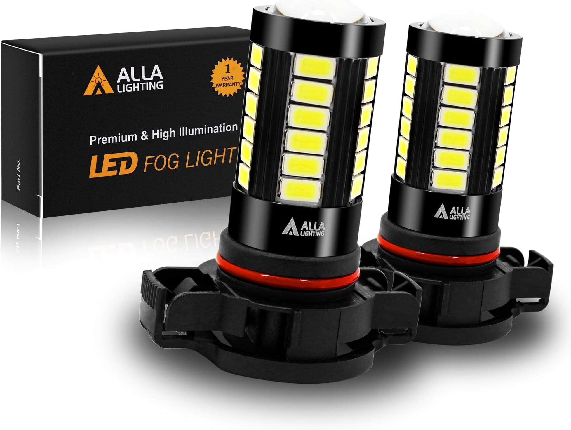 Alla Lighting 2504 PSX24W LED Fog Light Bulbs 2800lm Xtreme Super ...