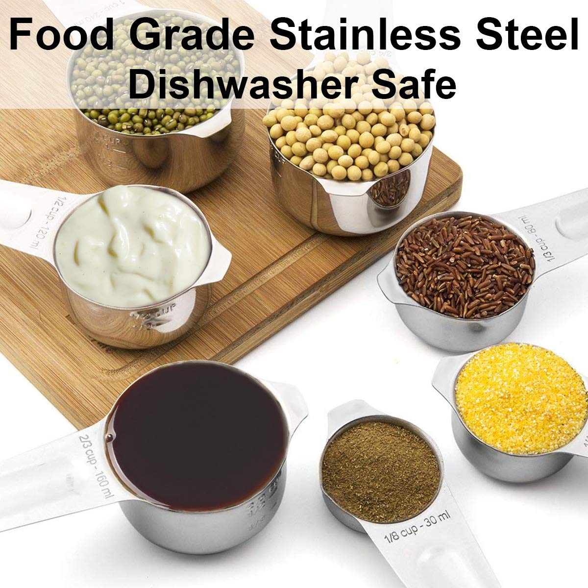 Snapklik.com : 20PCS Measuring Cups And Spoons Set, Stainless Steel ...