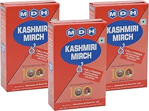 MDH Kashmiri Chilli Powder 100g (Pack of 3) – Adds Taste And Flavour To ...