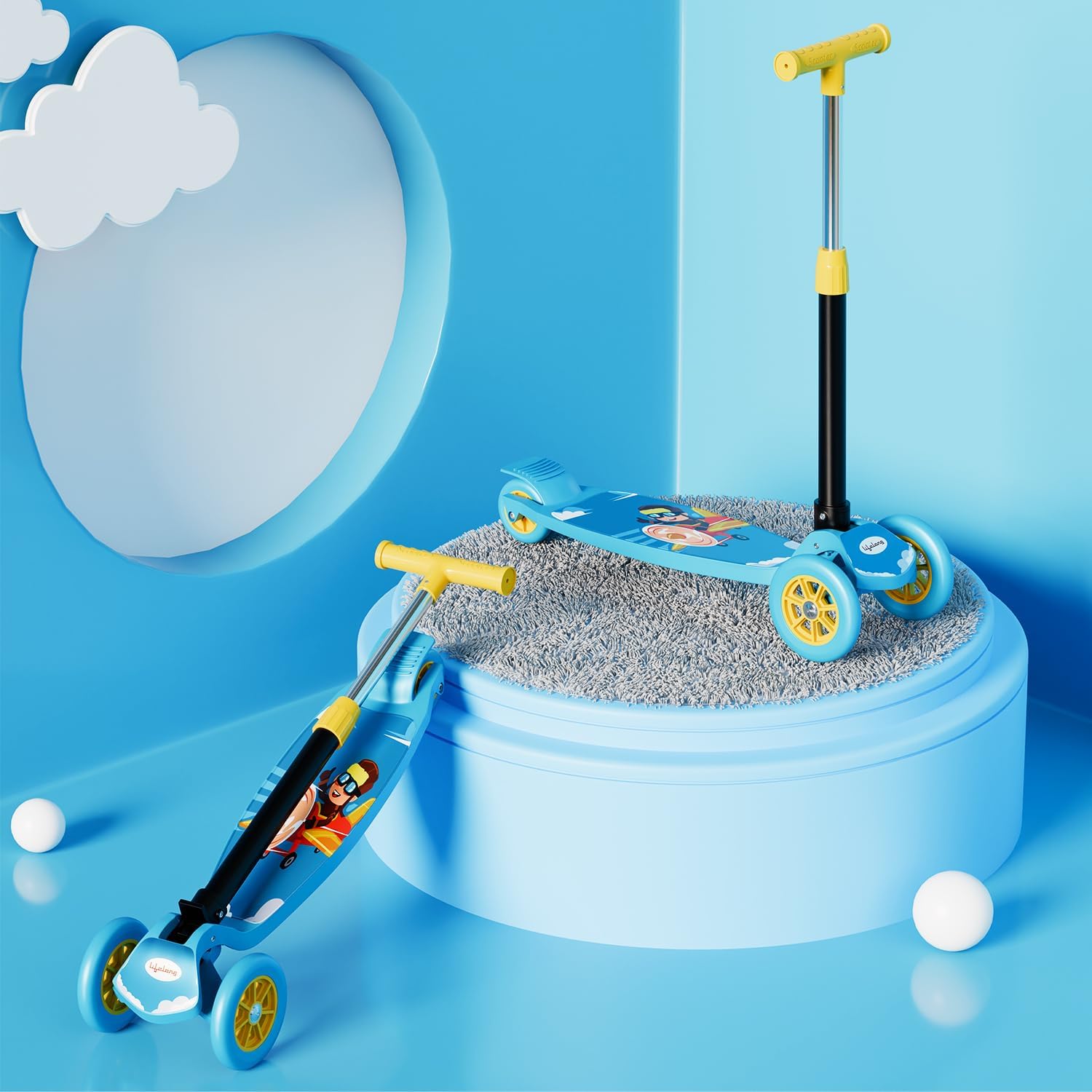 Buy Lifelong LLKS01 Foldable Kick Skating Cycle| Skate Scooter for Kids ...