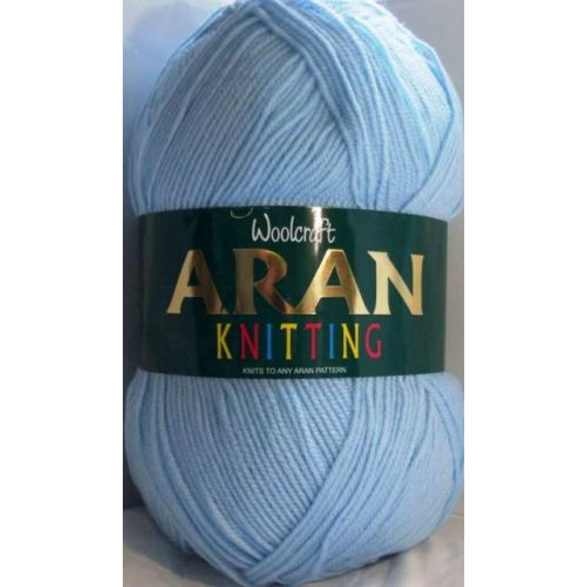 Woolcraft Aran Knitting Yarn 400g 100% Acrylic 19 Baby Blue : Amazon.co ...