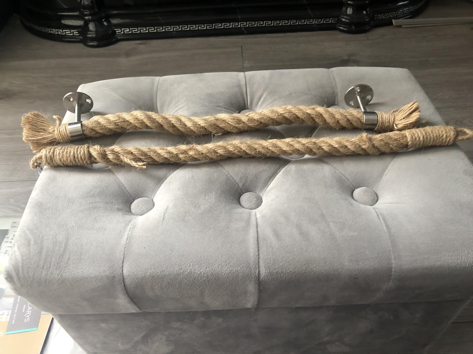 Chunky Rope Towel Holder, Towel Rail Shabby Chic Style Jute Nautical ...