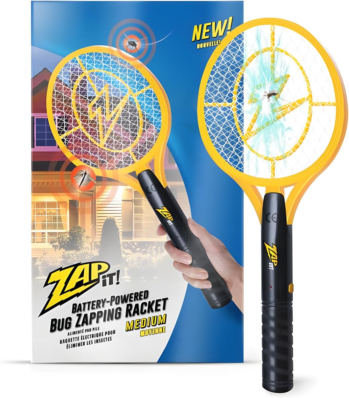 ZAP IT! Bug Zapper - Battery Operated Mosquito Fly Swatter/Killer and ...