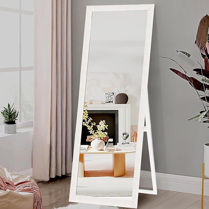 Buy kaevion Rectangle White Cheval Full Length Mirror 5 Feet Long Size ...