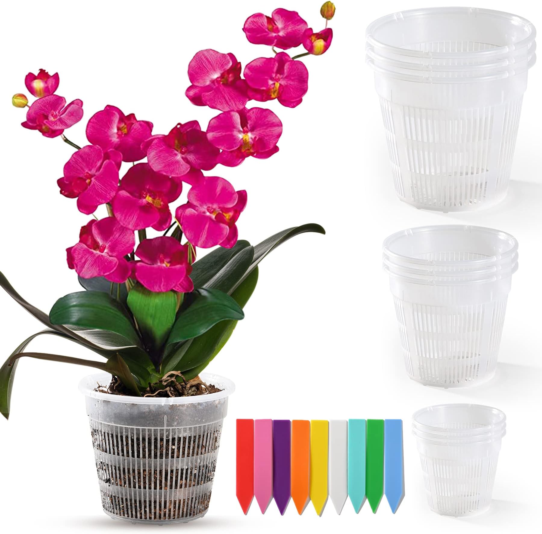 Amazon.com: CARE HOME Orchid Pots with Holes - 9 Pack Clear Plastic ...