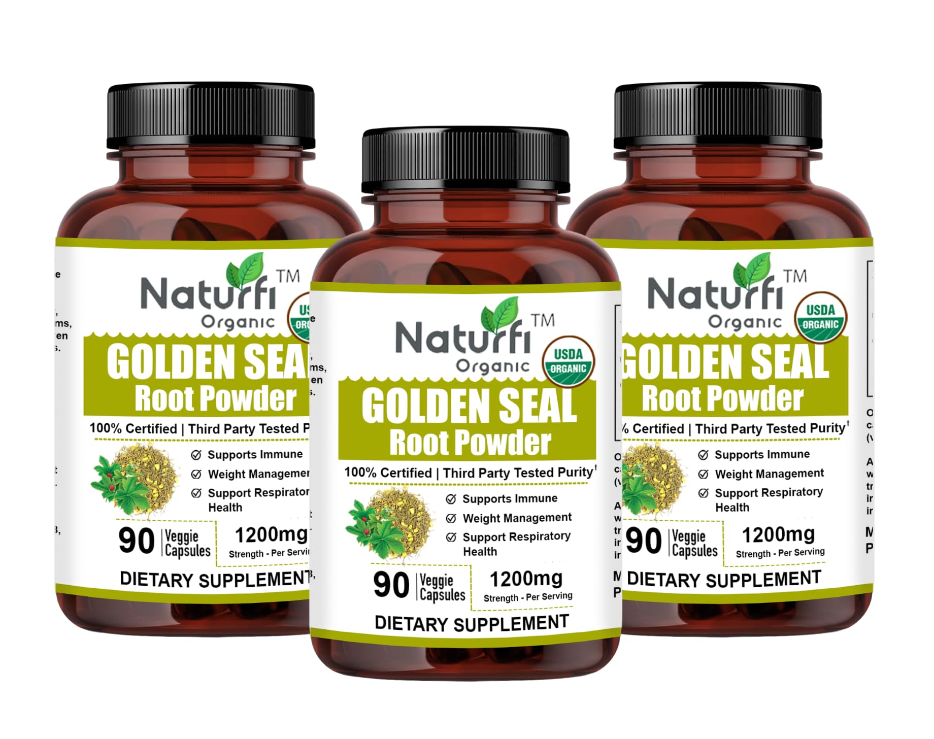 Amazon.com: Naturfi Organic - Goldenseal Root Capsules, 270 Capsules ...