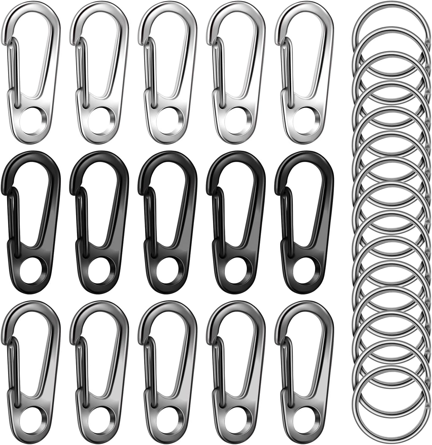 Amazon.com: Prasacco 30 Pcs Mini Keychain Clip Small Carabiner Clip ...