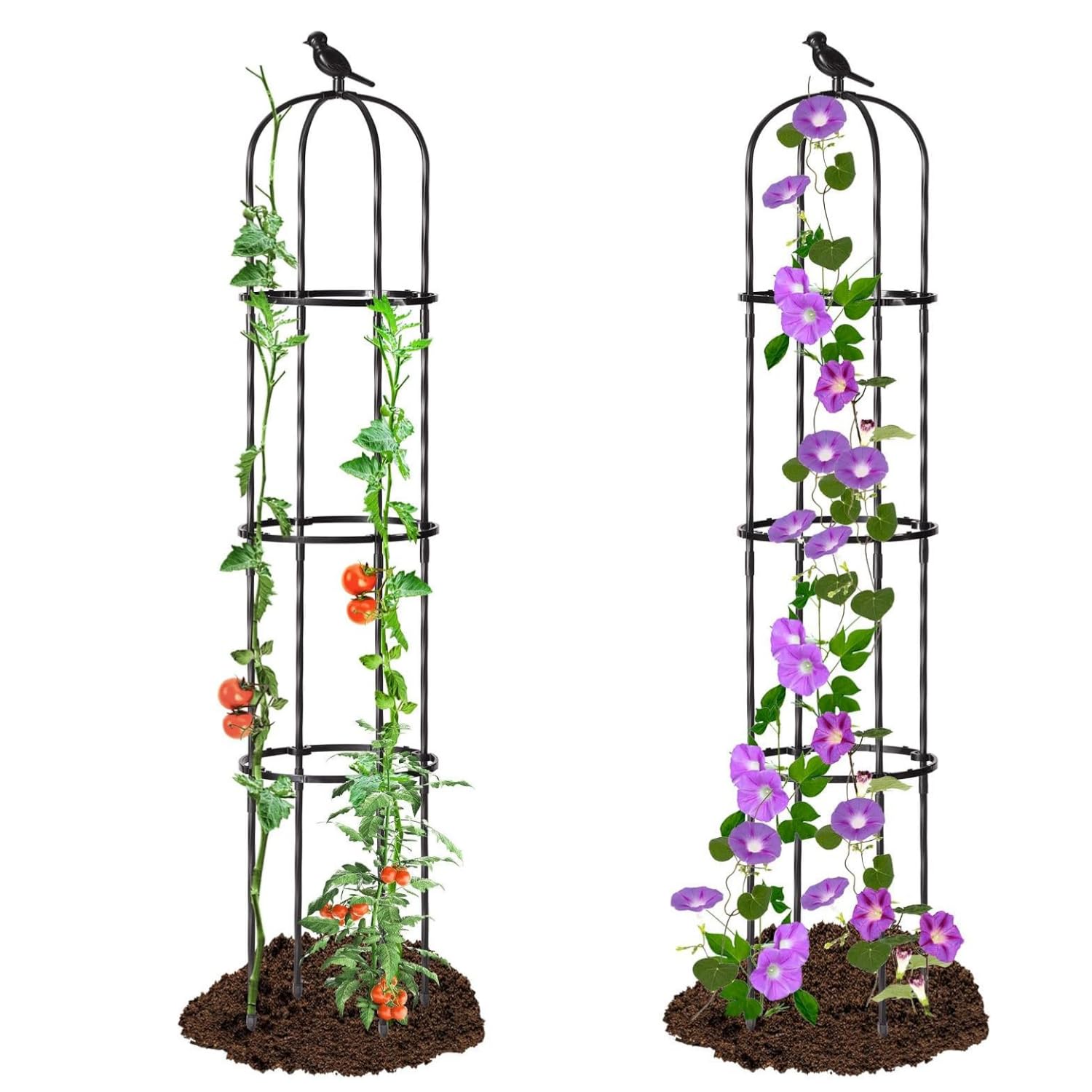 Supvox® Garden Plant Support Cages Stakes - 120CM Plastic Creeper ...