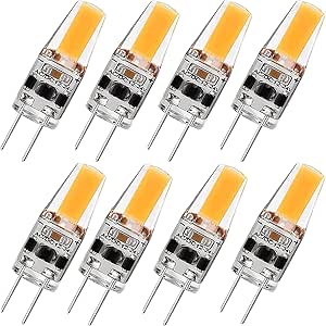 Amazon.com: XONJEMU 8Pcs LED G4 Dimmable Bulb,AC/DC 12V-24V 2W Energy Saving G4 Light,Warm White ...