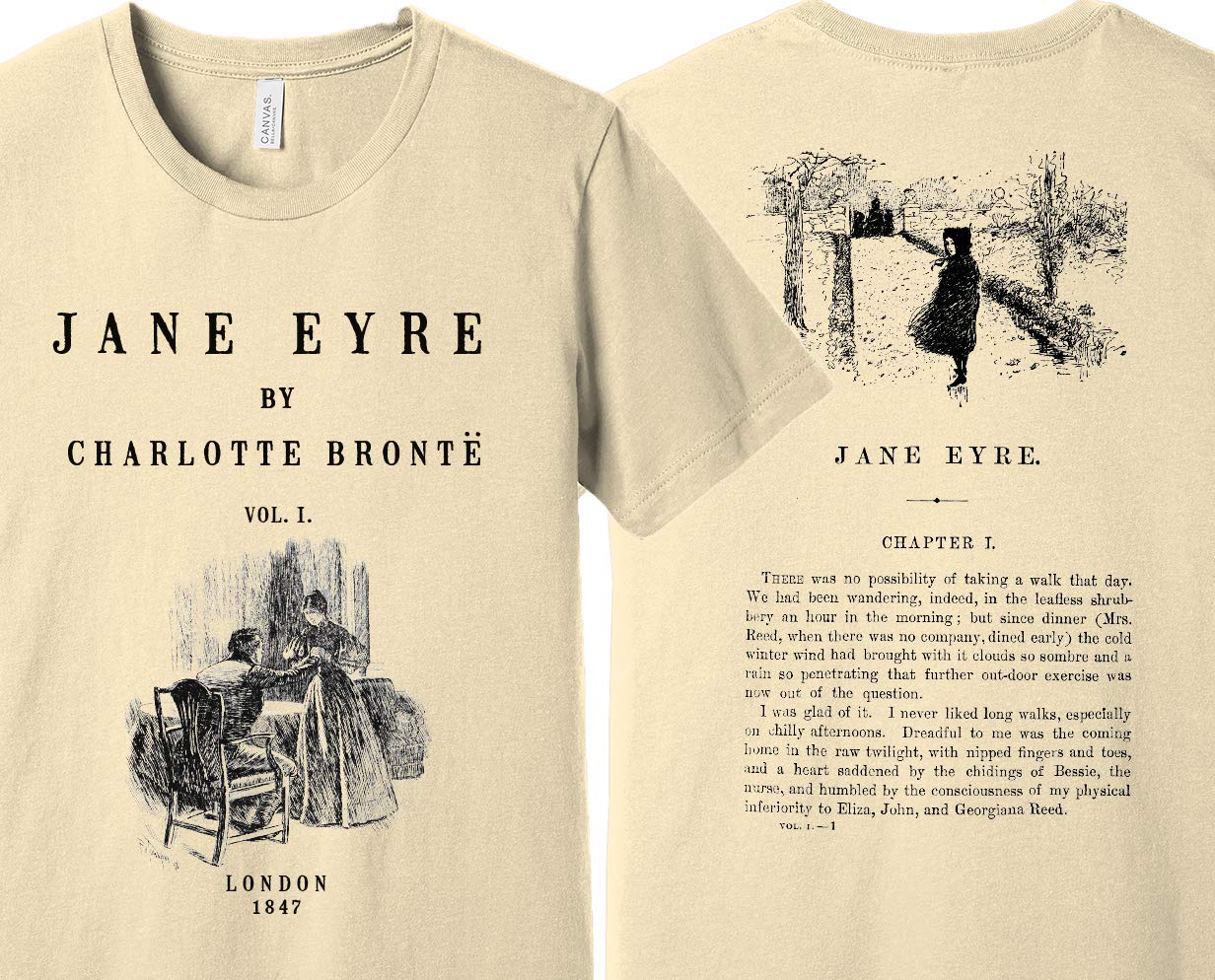 Amazon.com: Jane Eyre by Charlotte Bronte Shirt, Jane Eyre Book T-shirt ...