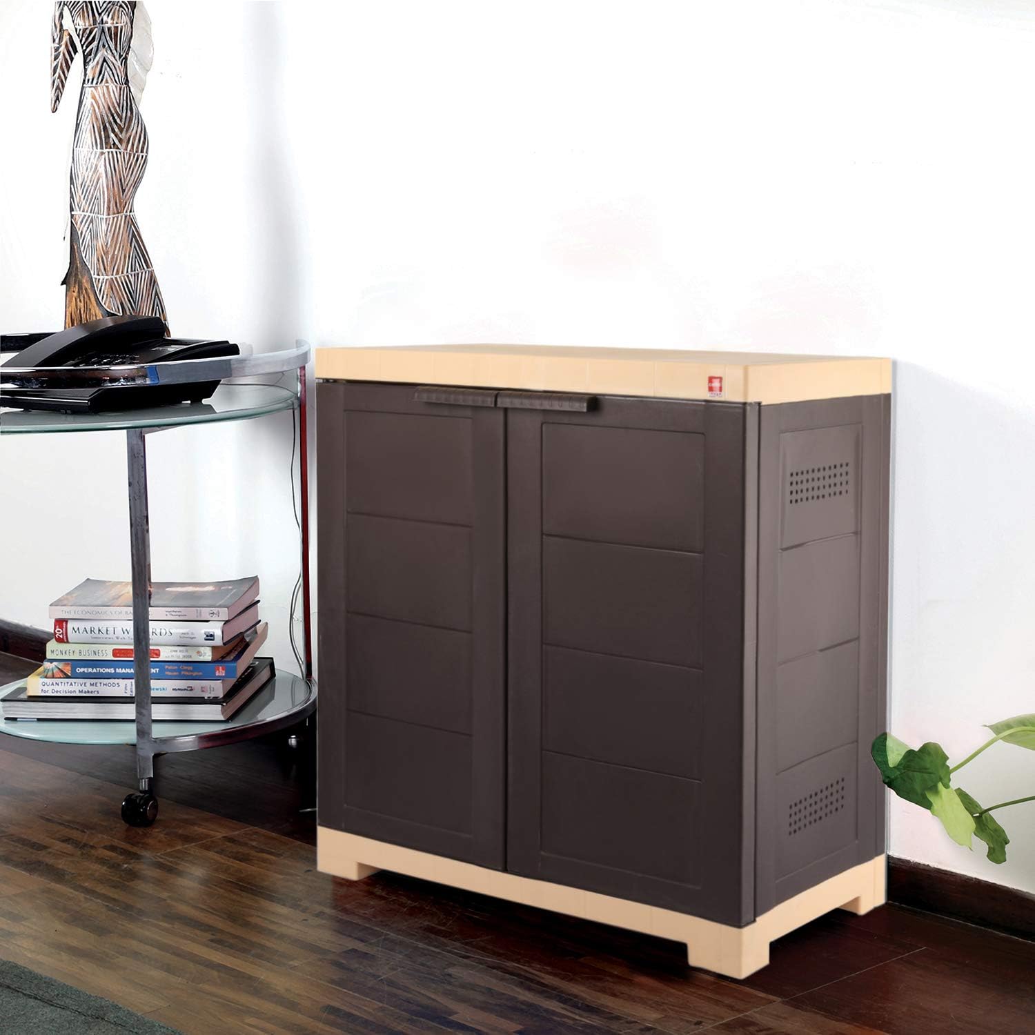 Cello Novelty Plastic Compact 2 Door Cupboard - Ice Brown : Amazon.in ...
