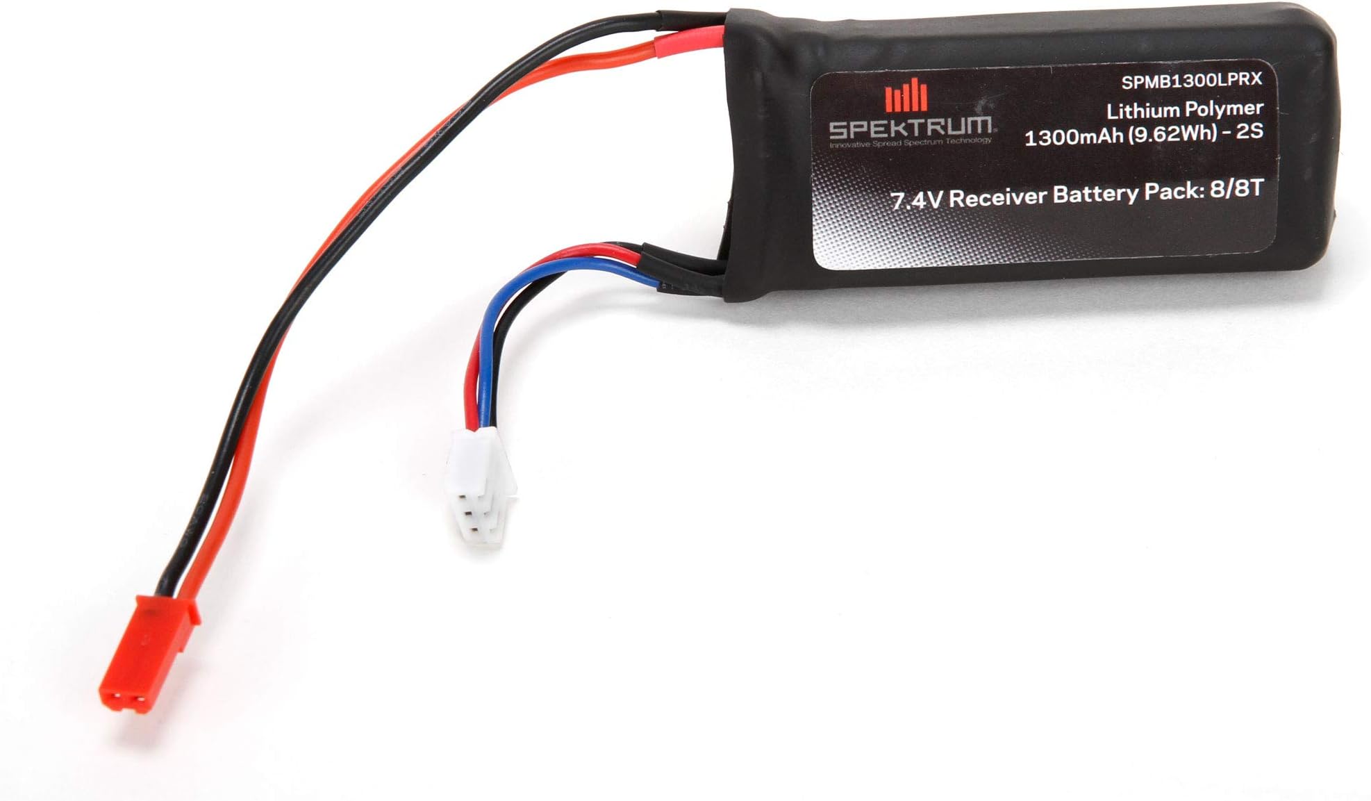 Amazon.com: Spektrum 7.4V 1300mAh 2S 5C LiPo RX Pack Battery with JST ...