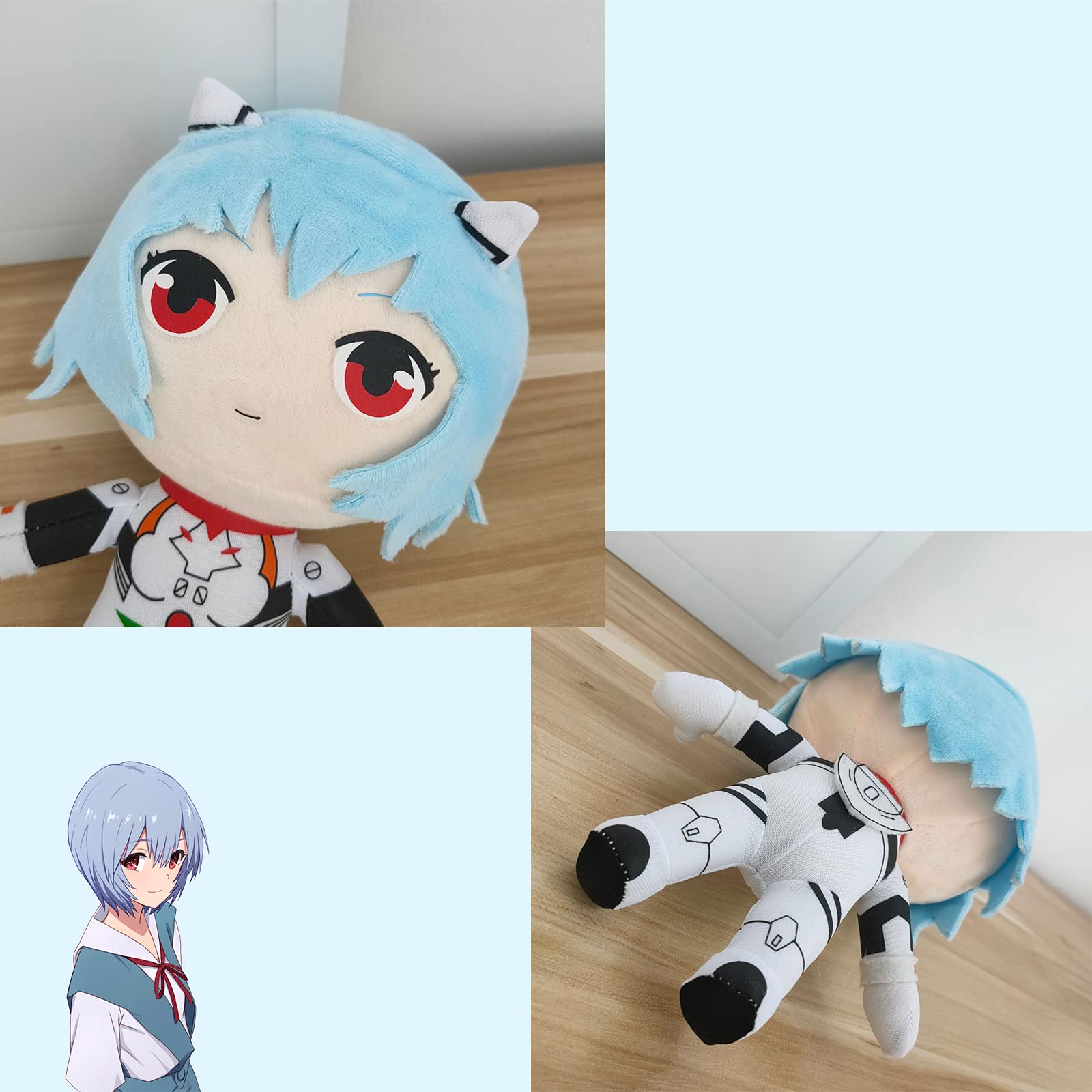 Buy 8.6in Rei Ayanami Plush Toy, Anime Evangelion Plush Cute Rei ...