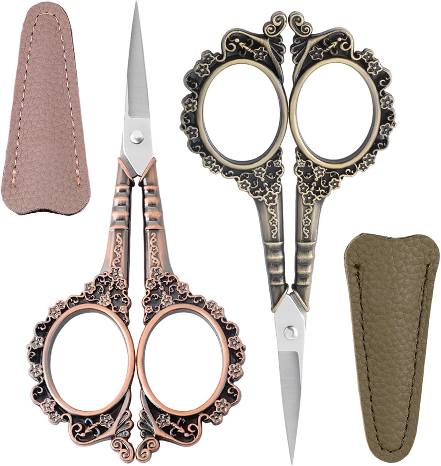 Amazon.com: 2Pcs Stainless Steel Sewing Scissors - Vintage Small Craft ...