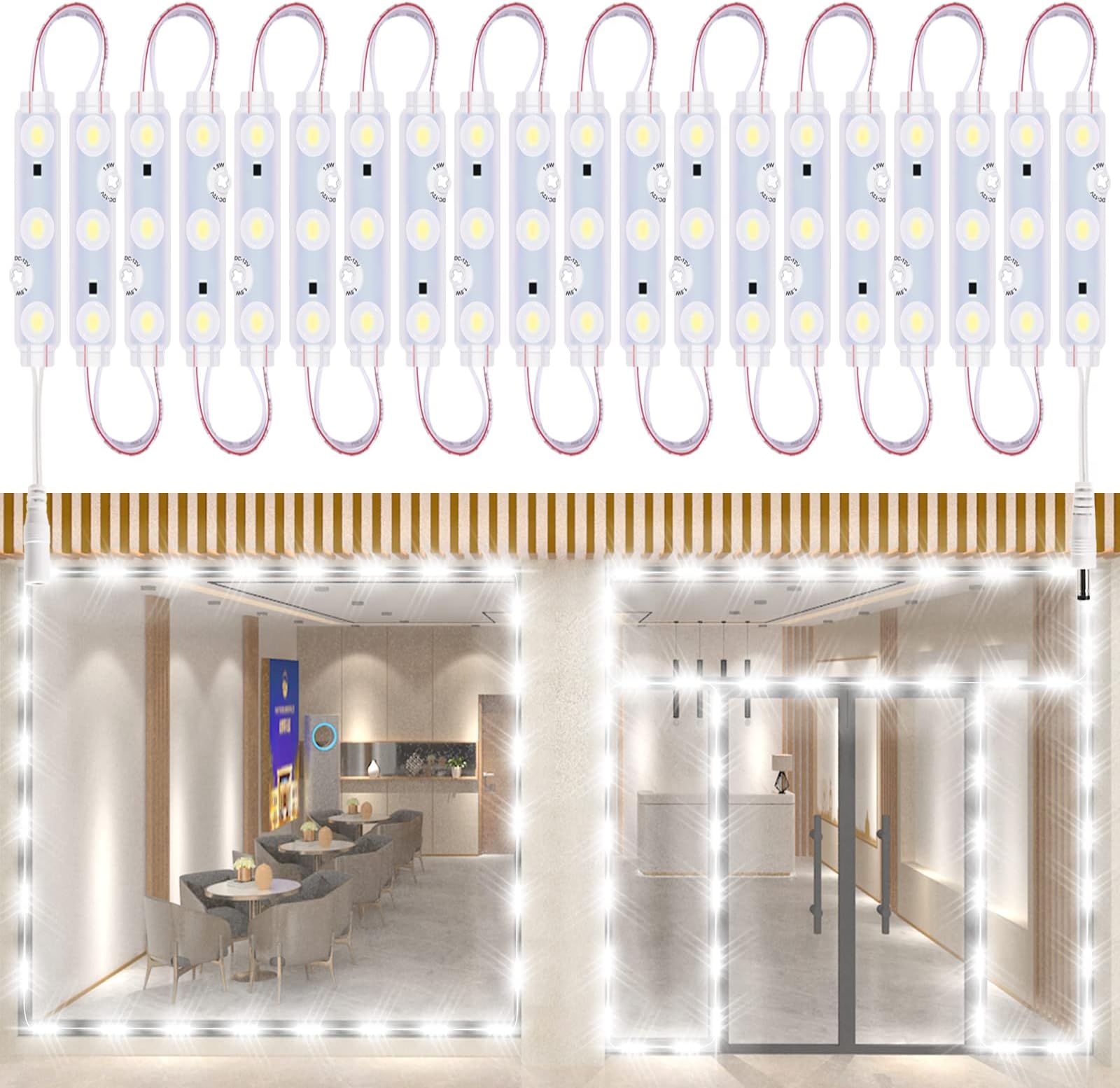 Amazon.com: Dyna-Living RGBIC LED Storefront Lights 30FT Full-Color LED ...