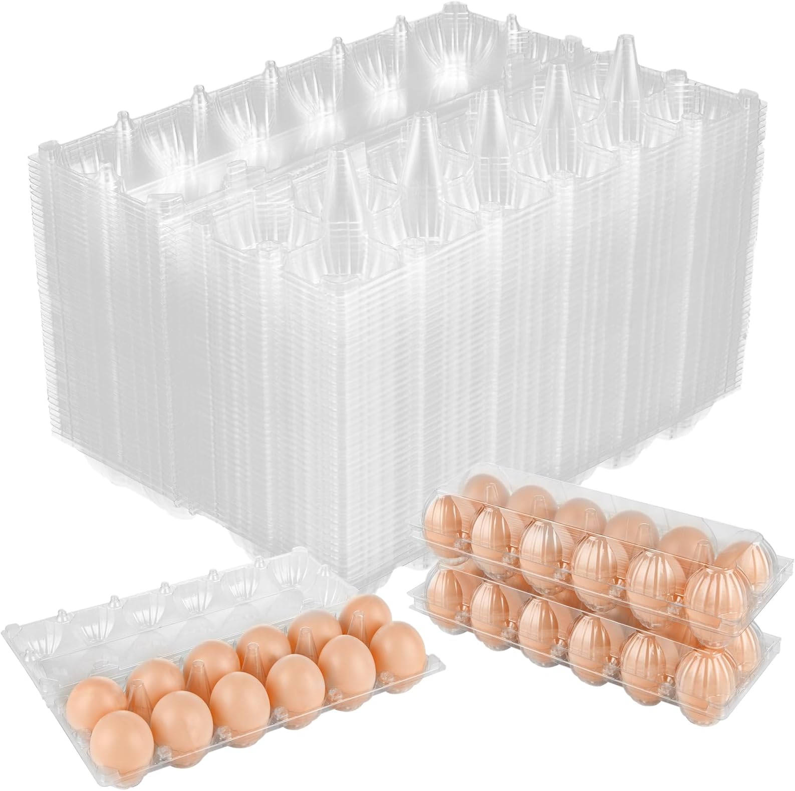 Amazon.com: 60Pack Egg Cartons Cheap Bulk 1 Dozen Jumbo Egg Cartons ...