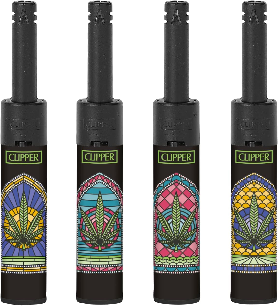 Clipper Mini Tube Lighter - Sacred Weed Black Top Refillable Utility ...