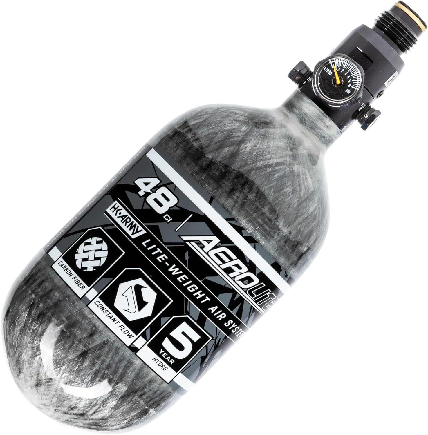 HK Army Aerolite HPA Paintball Tank Air System 48ci/4500psi, silver ...