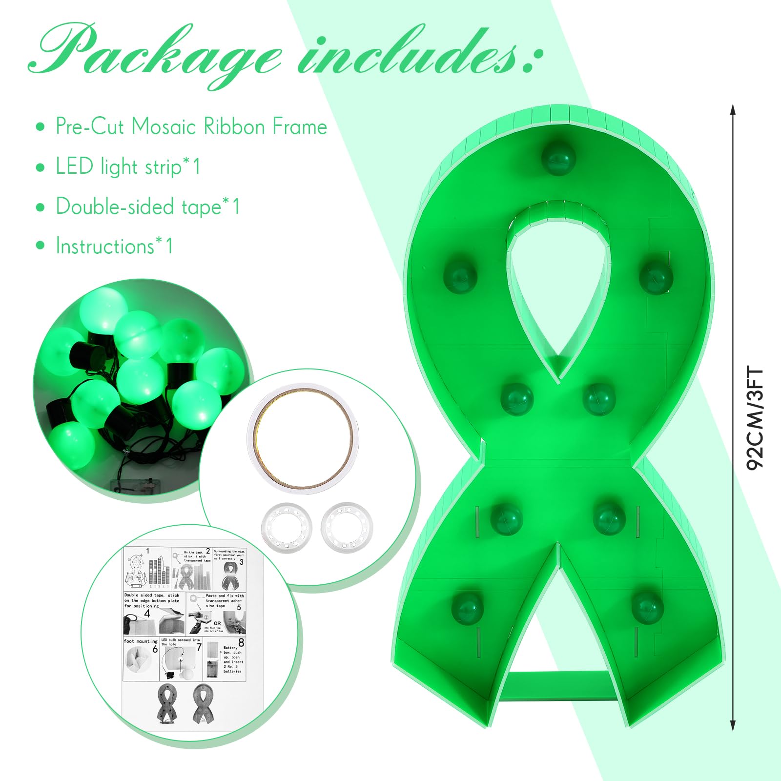 Snapklik.com : Tujoe 3 Ft Light Up Marquee Mental Health Awareness ...