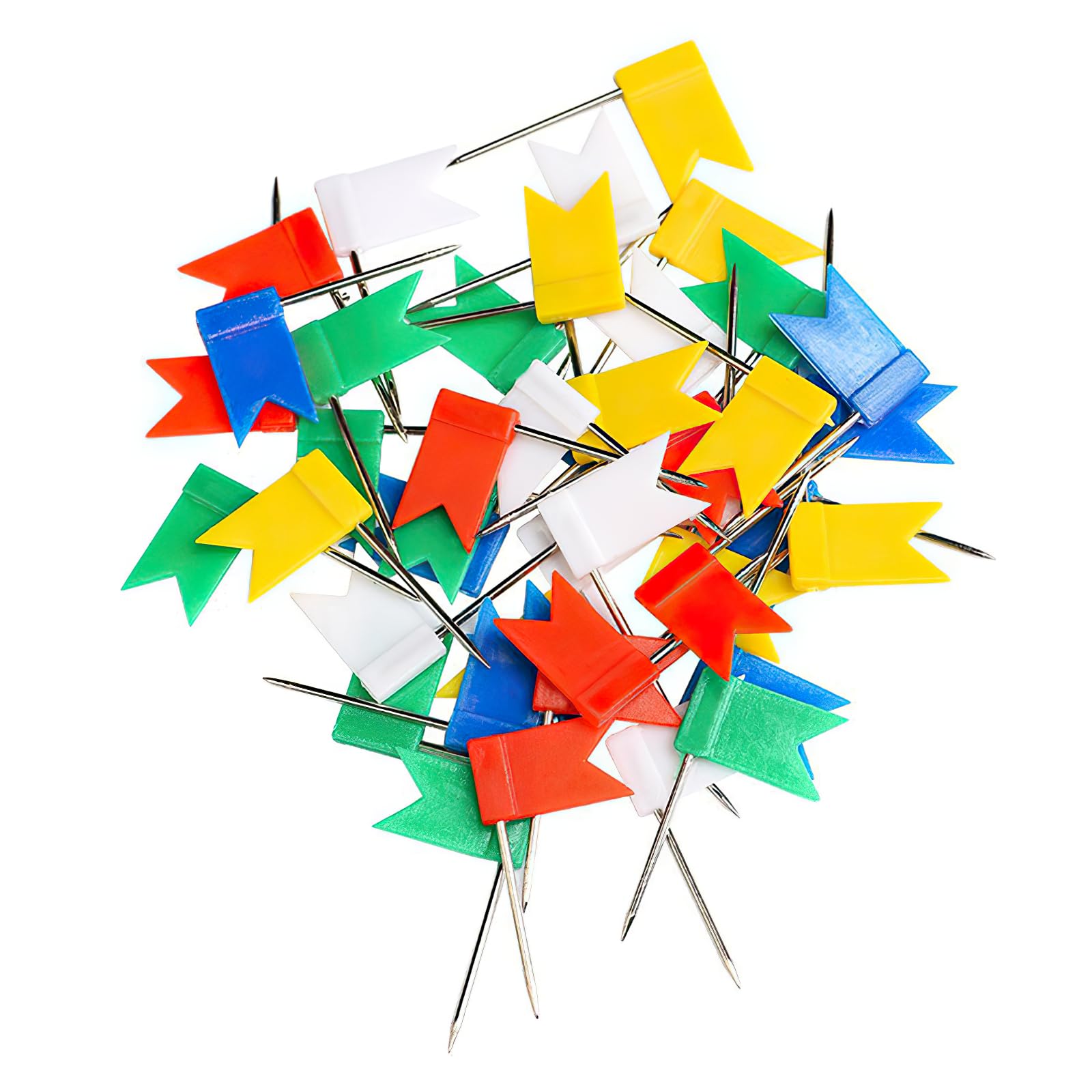 Snapklik.com : 100 Pieces Multi-Color Map Flag Push Pins, Flag Push ...