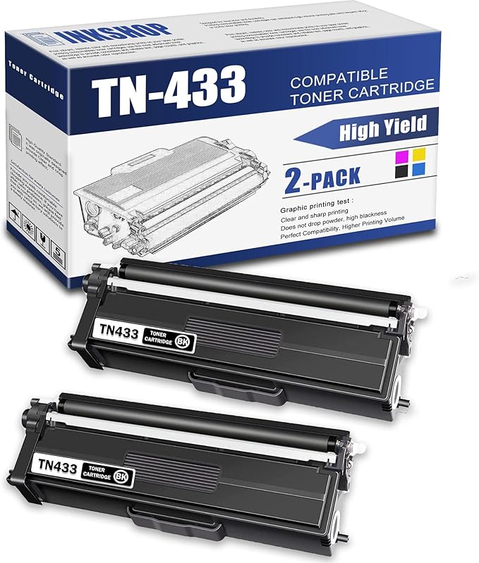 Amazon.com: TN433 Compatible TN-433 Black High Yield Toner Cartridge ...