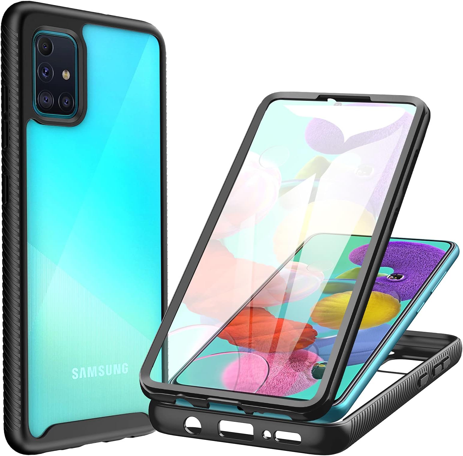 CENHUFO for Samsung Galaxy A71 Case, Built-in Screen Protector Military ...