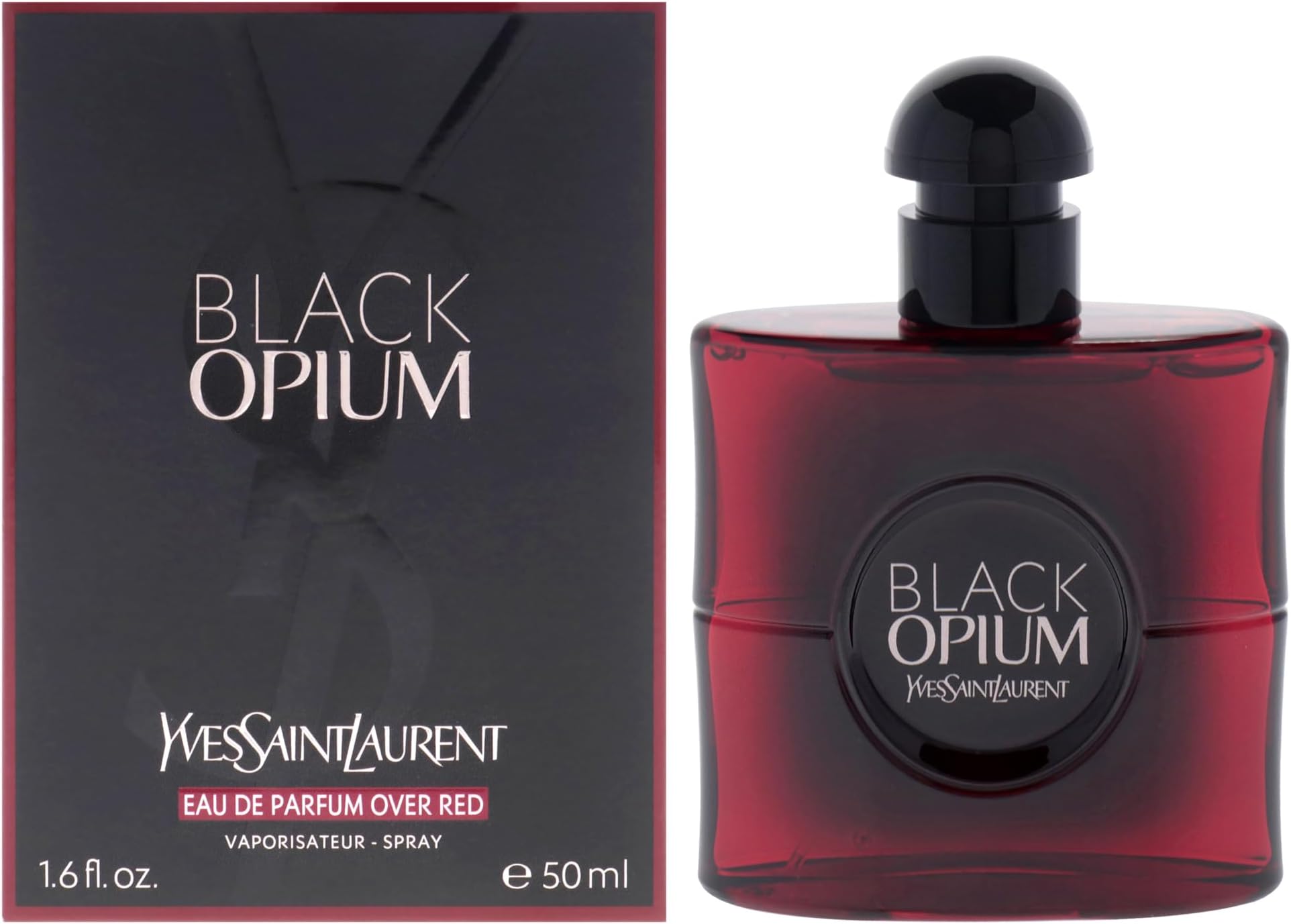 Amazon.com : YVES SAINT LAURENT Black Opium Over Red for Women - 1.6 oz ...