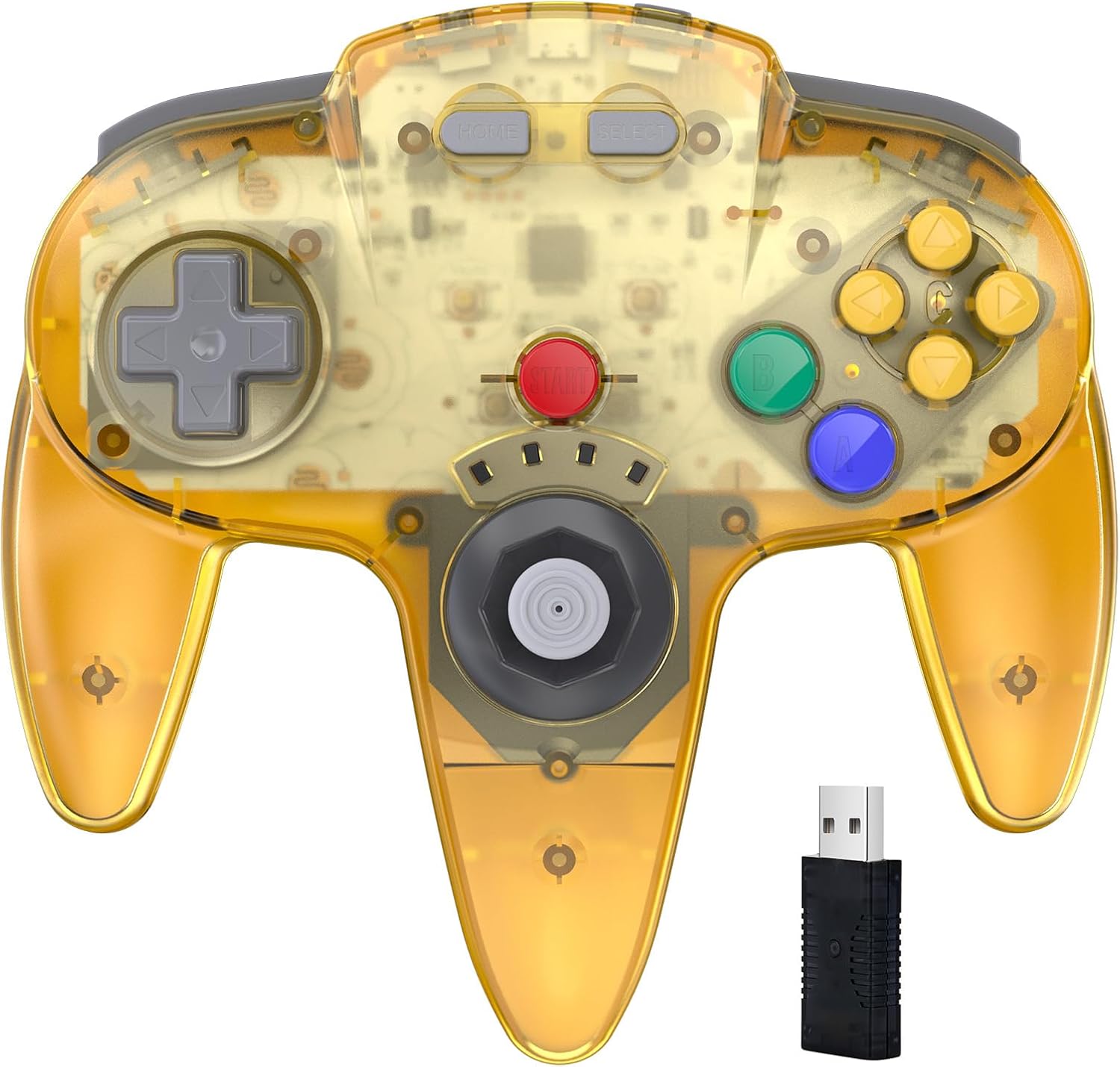 Amazon.com: KIWITATA Wireless N64 USB Controller, 500mAh Rechargeable ...