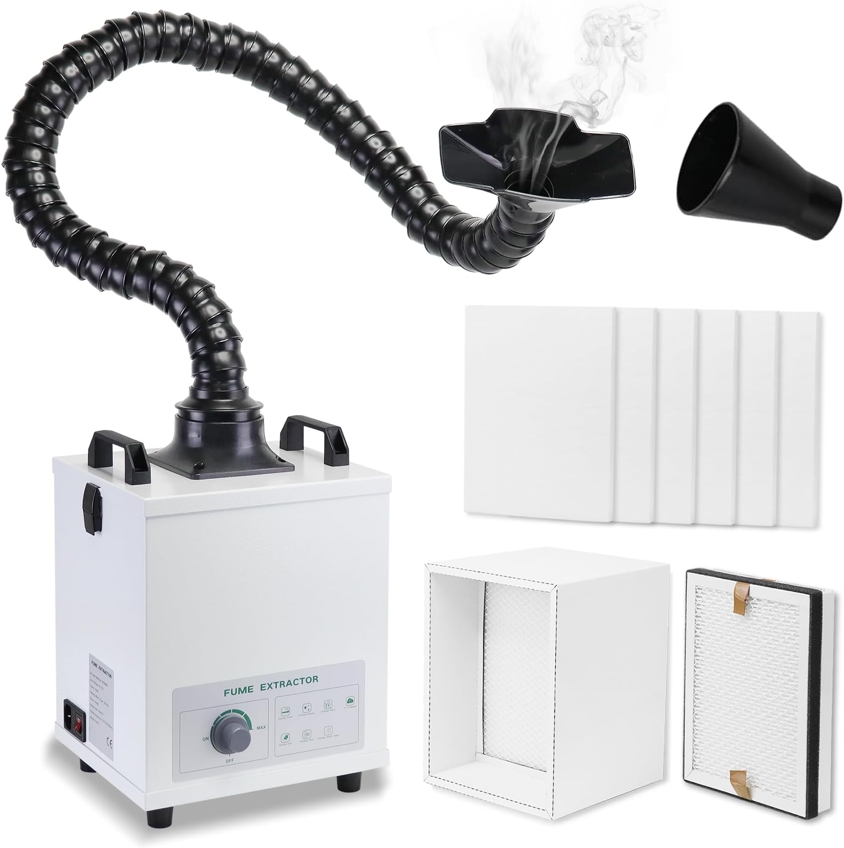 HNZXIB Solder Fume Extractor 120W Smoke Extractor，3 Stage Filtration ...