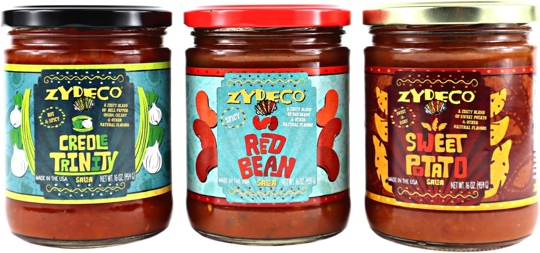 Amazon.com: Zydeco Salsa Louisiana Style Gourmet Salsa in 16 oz Glass ...