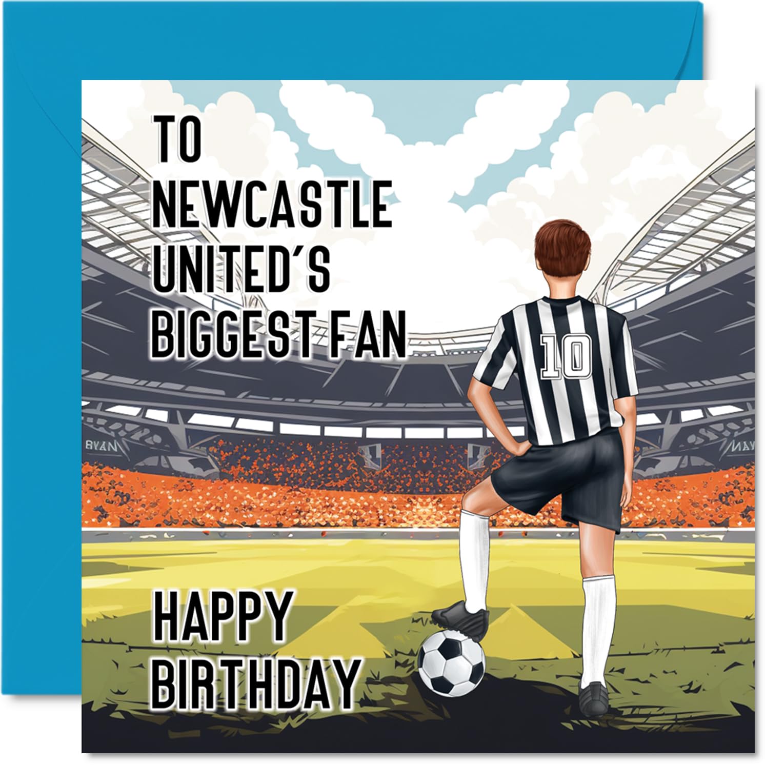 Football Birthday Card for Newcastle Fans - Biggest Fan - Fun Happy ...